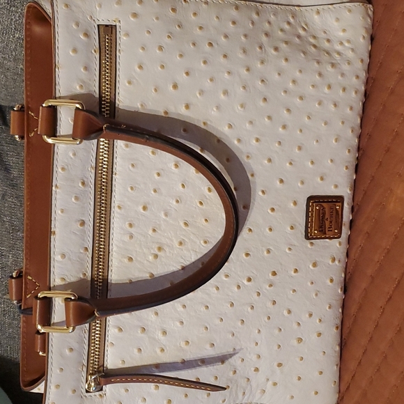 Dooney & Bourke | Bags | Donney And Burke Ostrich Zip Satchel | Poshmark